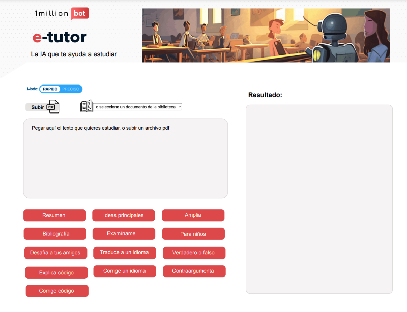 E-Tutor: an essential tool for contemporary teaching - 1MillionBot
